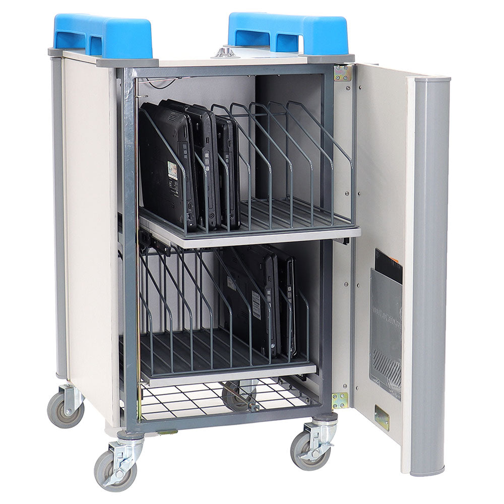 Laptop Charging Trolley with 16 bays of Vertical Storage & Security ...