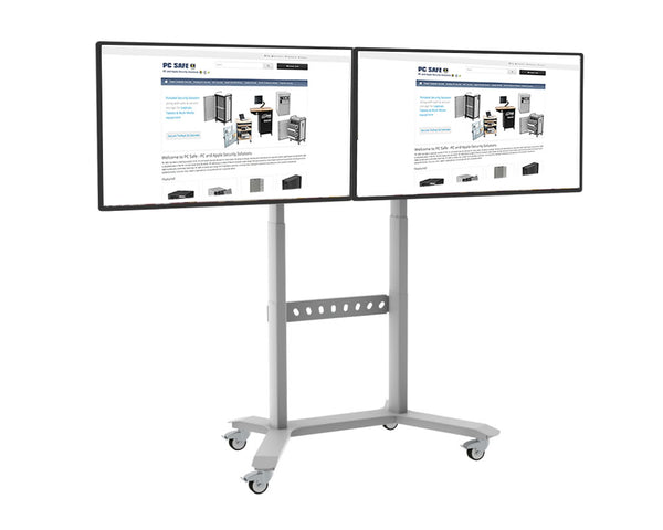 Digital Signage Trolley - Height adjustable trolley for two LCD and ...